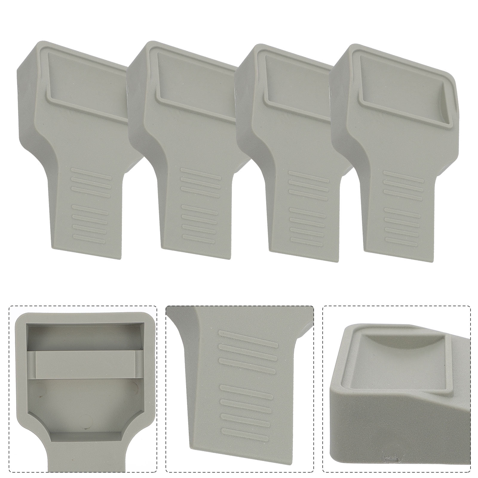 COOPHYA 4Pcs Light Grey Rubber Door Wedge Stoppers for Furniture Wheels ...