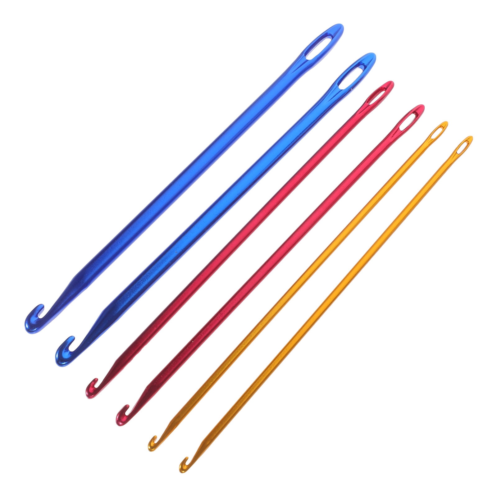 COOPHYA 6Pcs Aluminum Crochet Needles Assorted Color for Beginners ...