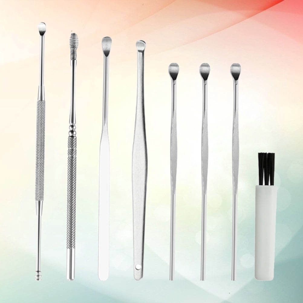 COOPHYA 8Pcs Stainless Steel Ear Scoop Visual Ear Digging Spoon for ...