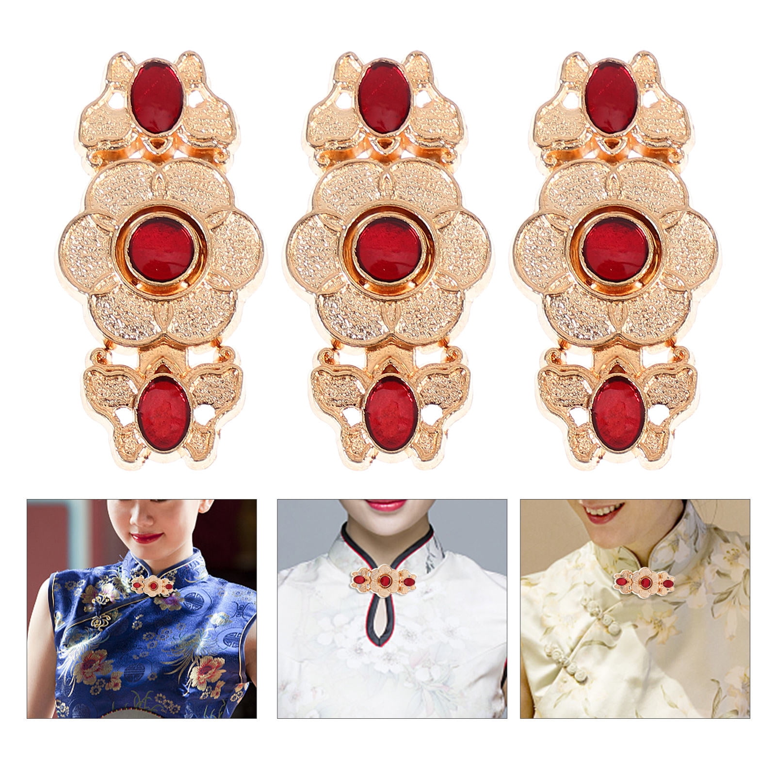 COOPHYA 8Pcs Zinc Alloy Buckle for Traditional Chinese Clothing with ...