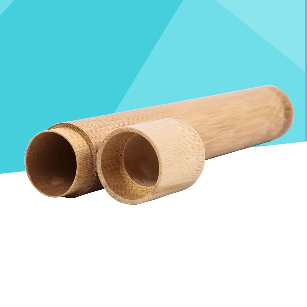 COOPHYA Bamboo Toothbrush Holders 1Pack Beige 11.4X1.1X1.1in for Adults ...