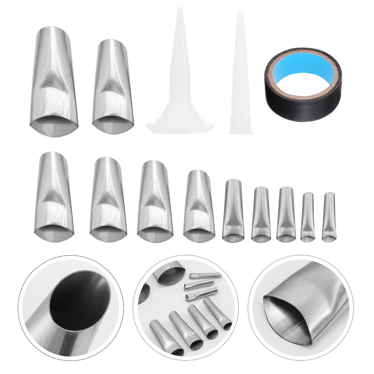 YOSADIER 17 Piece Caulking Nozzle Applicator Set with Window Squeegee ...