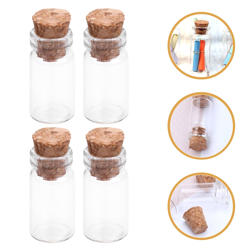 COOPHYA Clear Glass Vials With Cork 50Pcs For Diy Messages And ...