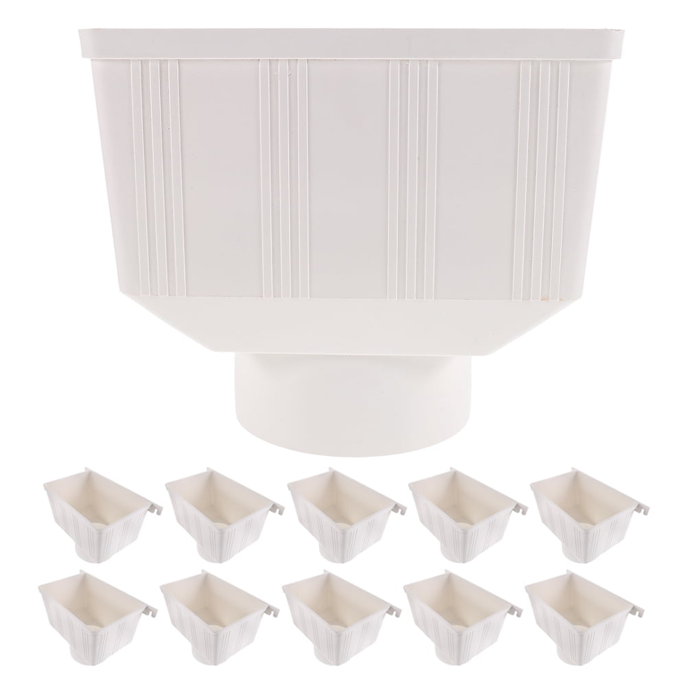 COOPHYA Downspout Adapter Gutter Downspout Connector White Plastic for ...