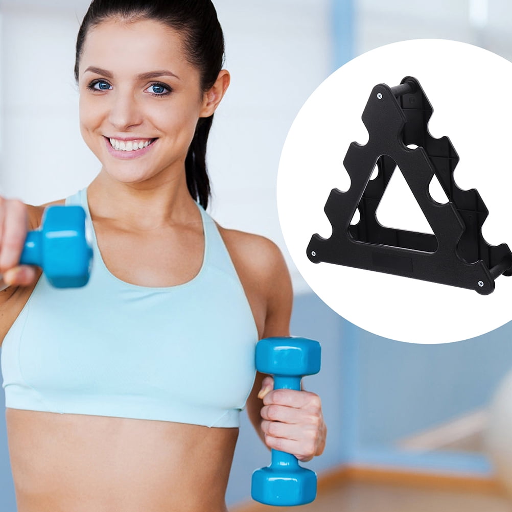 COOPHYA Dumbbell Storage Stand 2Pack Black Abs Material Triangle Shape For Home Gym Storage ...