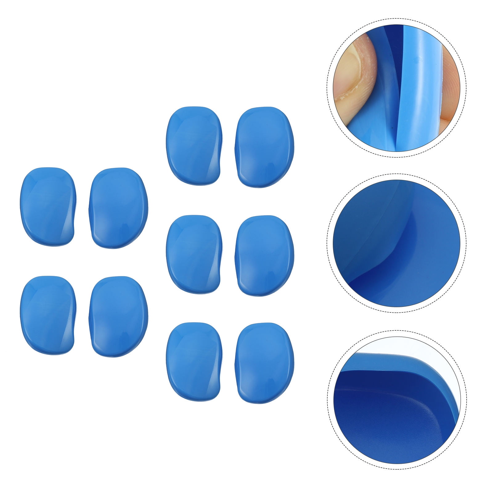 COOPHYA Hair Dyeing Ear Muffs 10Pcs Blue Plastic 7x4.5cm Ear Protection ...