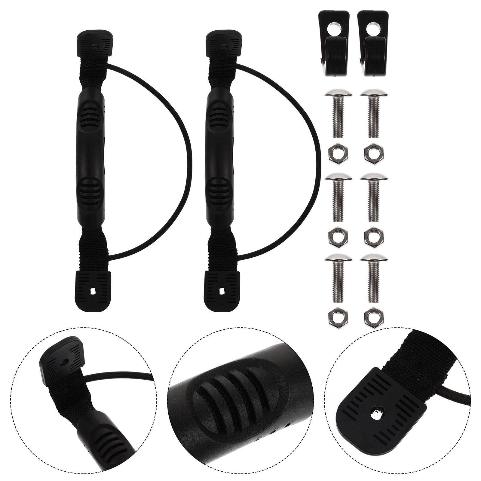 COOPHYA Kayak Accessory Kit 1 Set of Black PVC Metal Elastic Cord ...