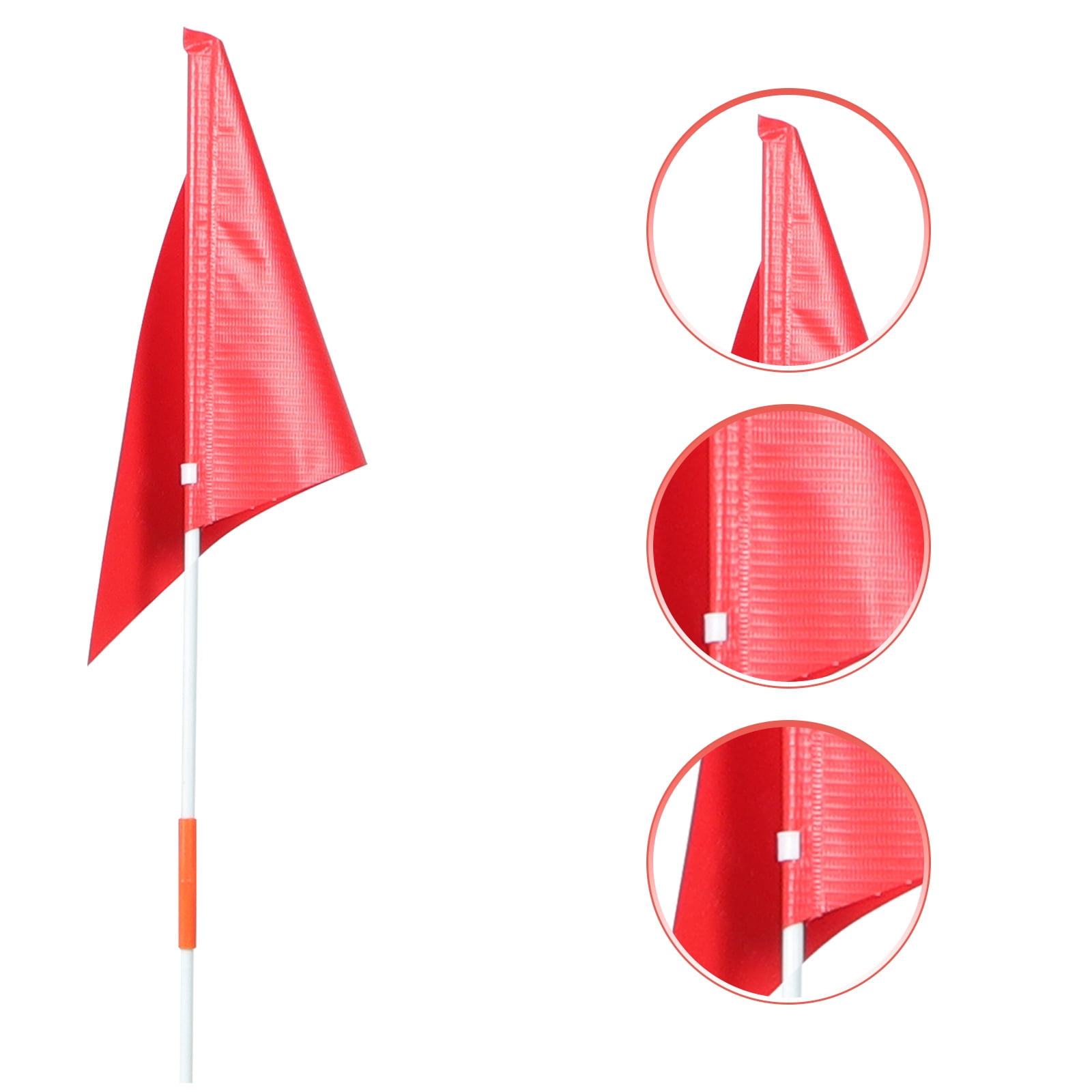 COOPHYA Red Glass Fiber Bike Safety Flag for Riding Lightweight Compact ...