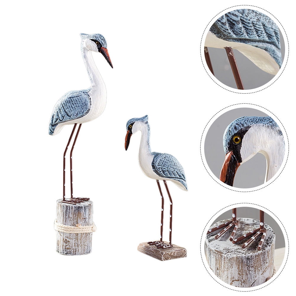 COOPHYA Seagull Statue Seagull Ornaments Wooden Material Vintage ...