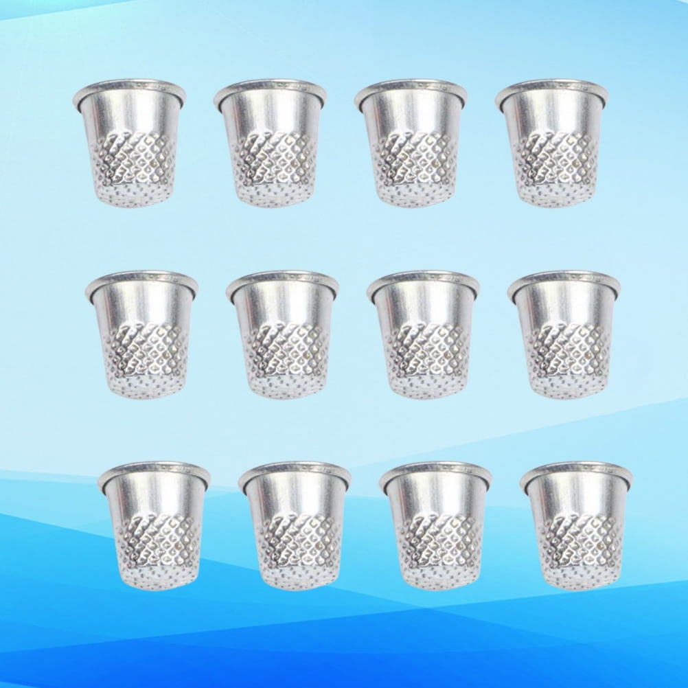 COOPHYA Sewing Thimble 30Pcs Metal Thimble Silver Round Cap for Diy ...