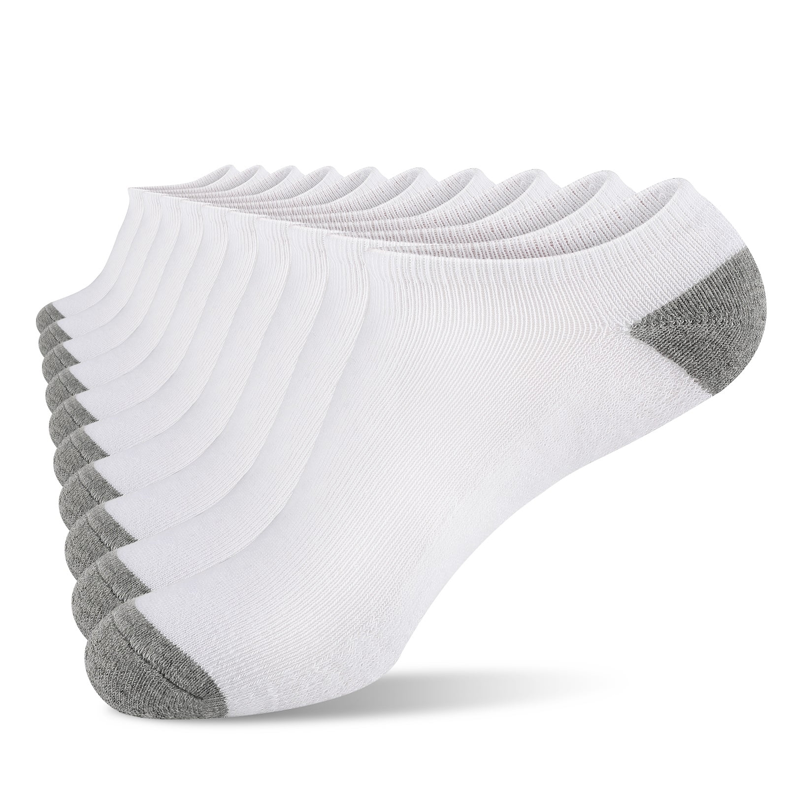 COOPLUS Men's Dri-Fit Moisture Wicking Athletic Low Cut Socks for Work ...