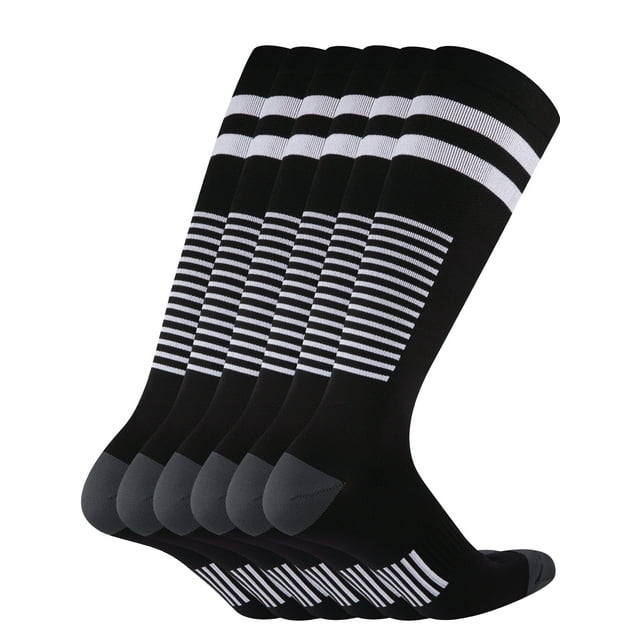 COOPLUS 3 Pairs Compression Socks for Men & Women, Graduated ...