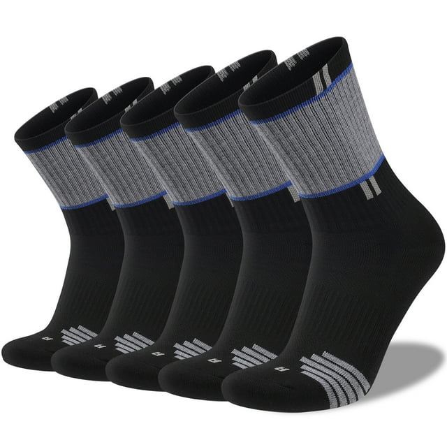 COOPLUS 5 Pairs Men's Hiking Walking Sock Breathable Crew Socks Size 10-13 - Walmart.com