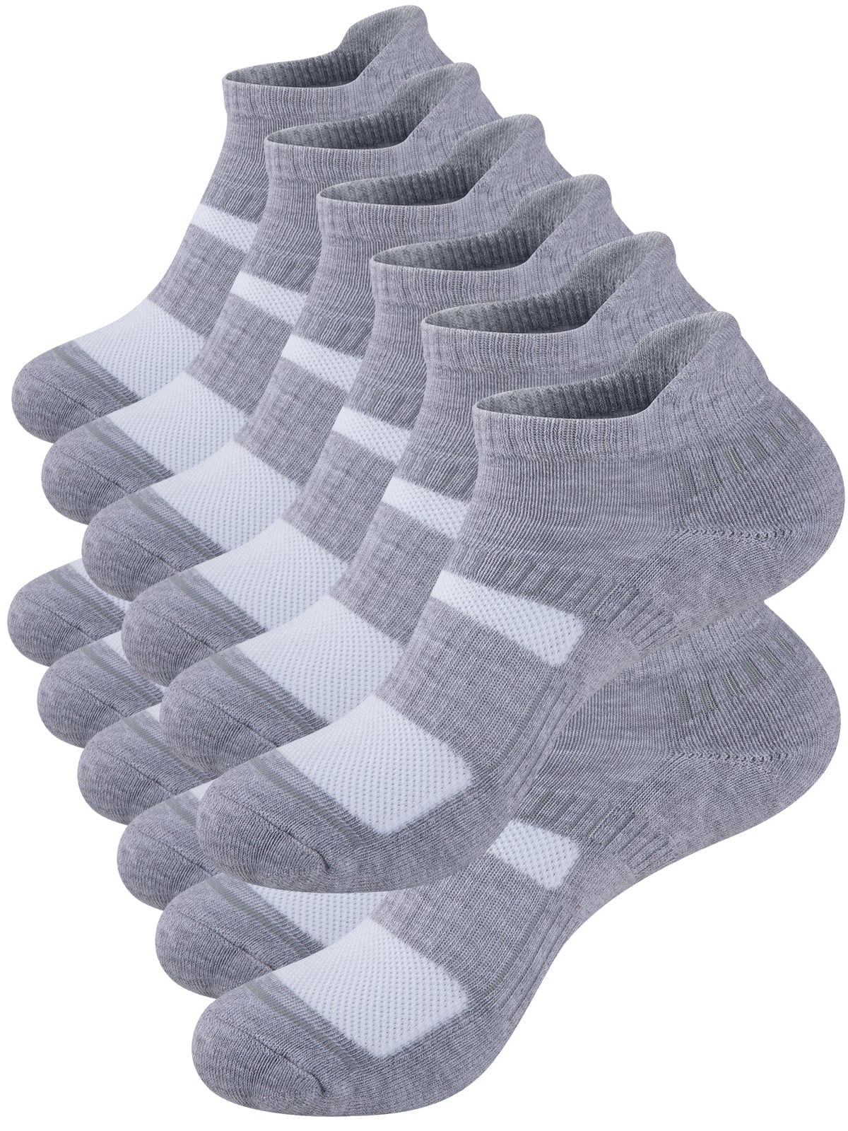 COOPLUS Men's Athletic Ankle Socks Plus Size Mens Low Cut Socks 6 Pairs ...