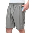 COOPLUS Mens Elastic Waist Drawstring Shorts Casual Classic Fit Stretch ...