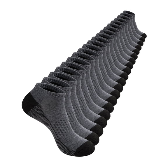 10 Pairs Mens Cushion Ankle Socks Men 10 Pack Low Cut Comfort ...