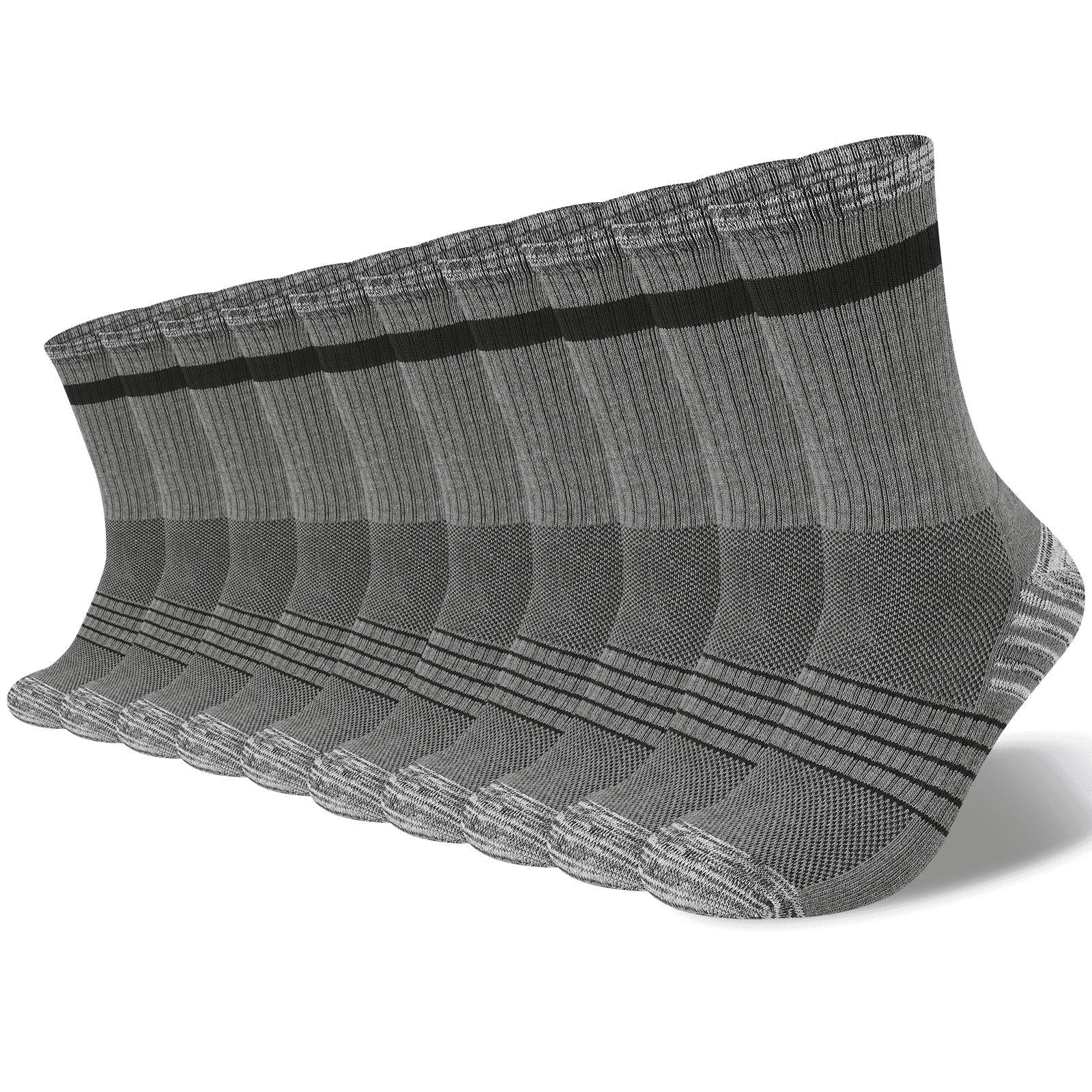 COOPLUS 10Pairs Mens Long Socks Lightweight Crew Hiking Socks - Walmart.com
