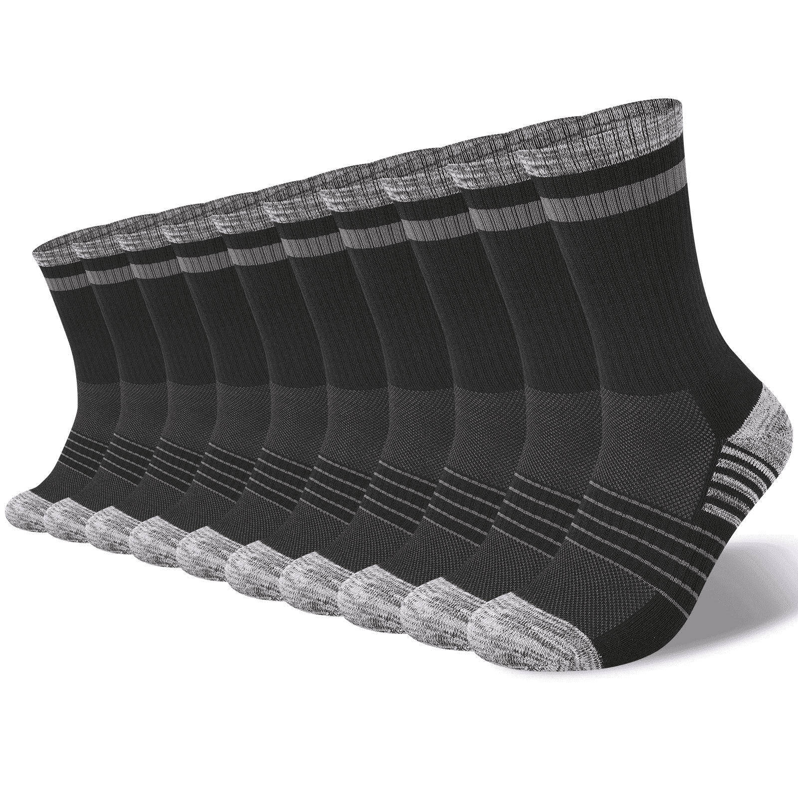 COOPLUS 10Pairs Mens Long Socks Lightweight Crew Hiking Socks - Walmart.com
