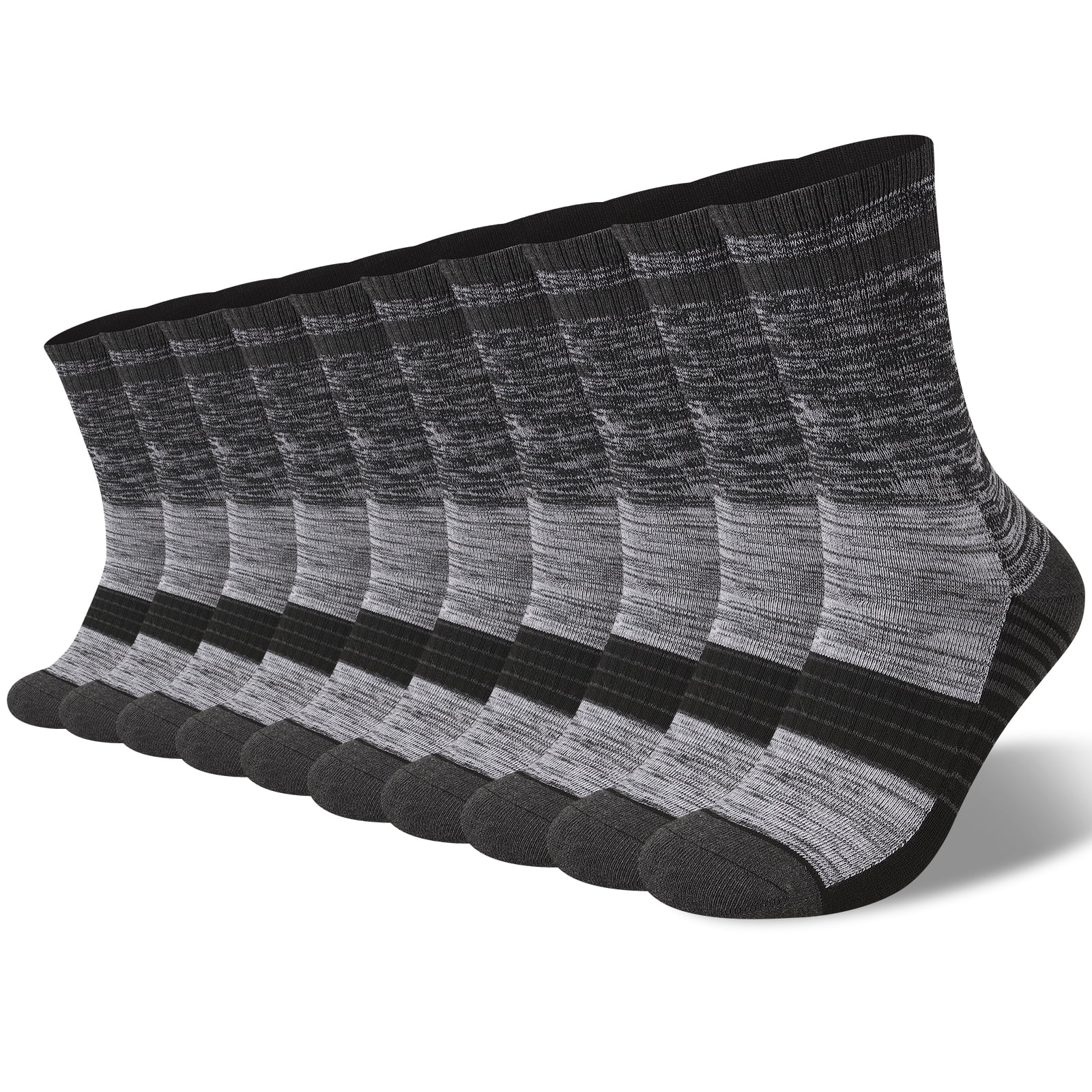 COOPLUS Mens Breathable Socks 5 Pairs Moisture-Wicking Sports Socks ...