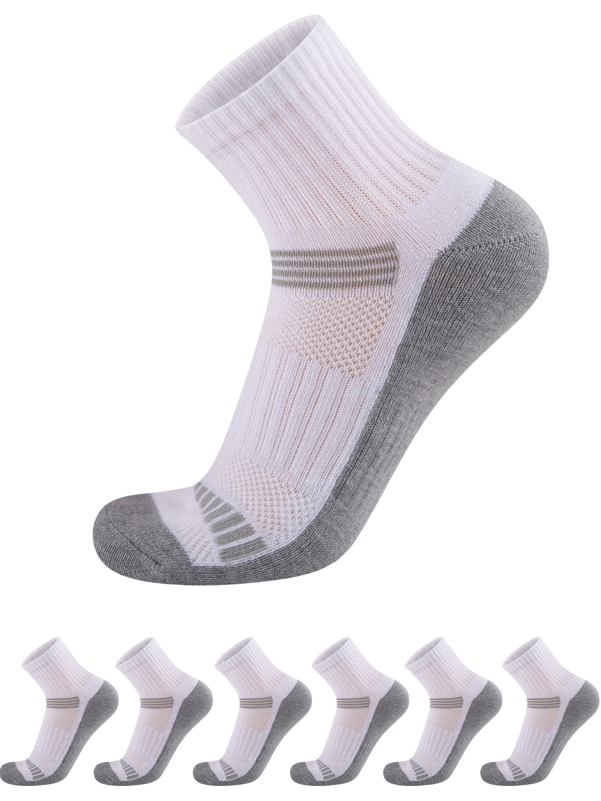 Cooplus Mens Quarter Socks, High Ankle Cushioned Socks, Moisture ...
