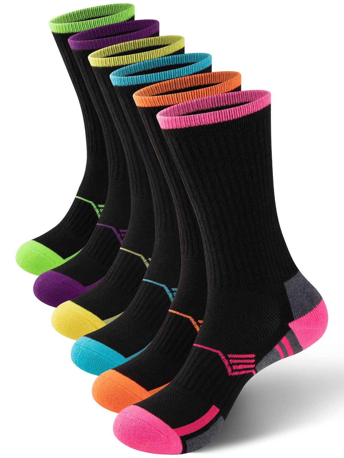 6 Pairs Unisex Cushioned Athletic Ankle Socks Breathable Sweat Wicking 6 Pairs Unisex Cushioned Athletic Ankle Socks Breathable Sweat Wicking