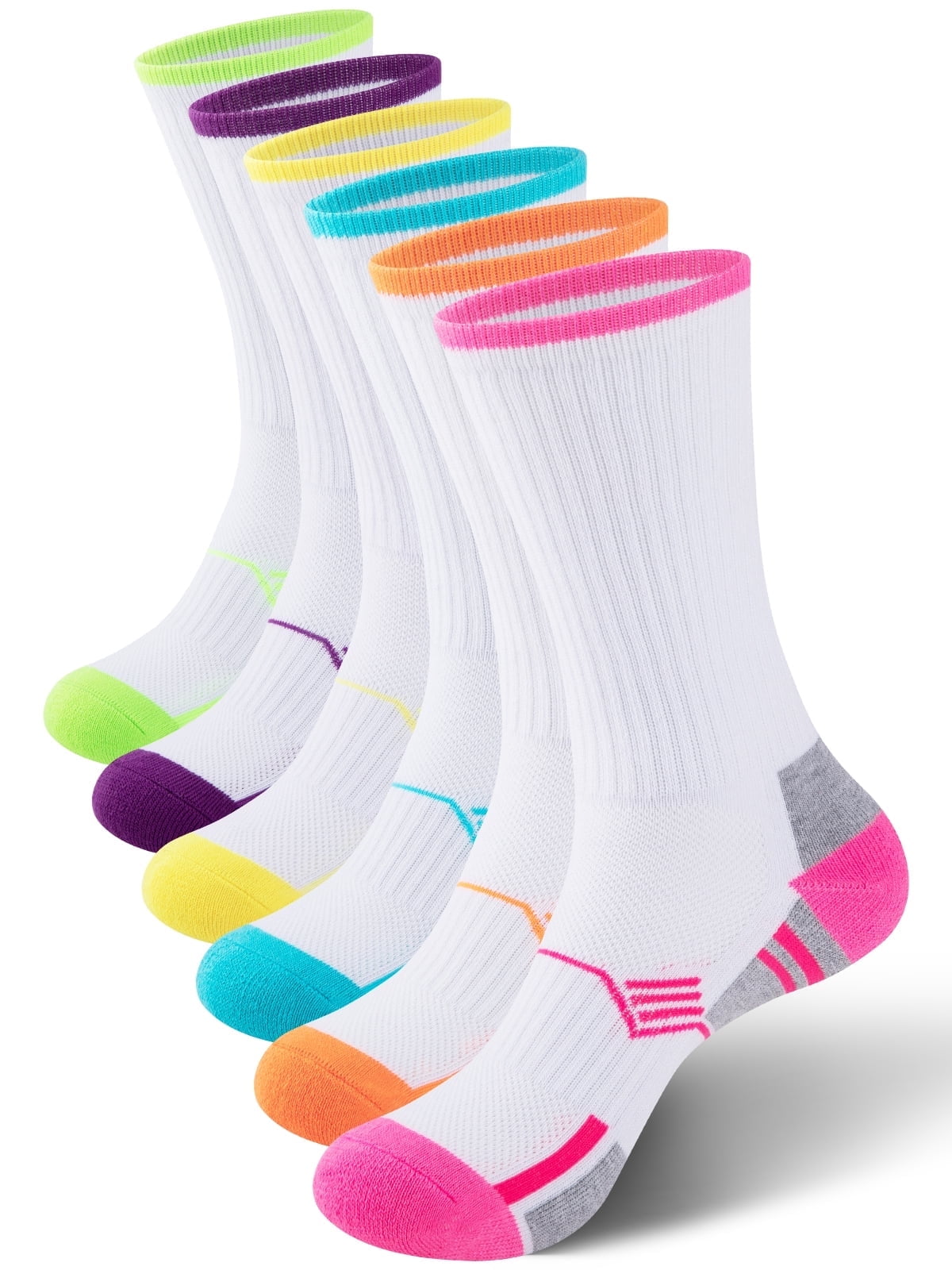 Cooplus Women Hiking Crew Socks, Cushioned Running Socks, Moisture ...