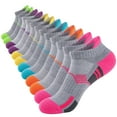 COOPLUS Women's Athletic Ankle Socks, Low Cut, Breathable, 6 Pairs ...
