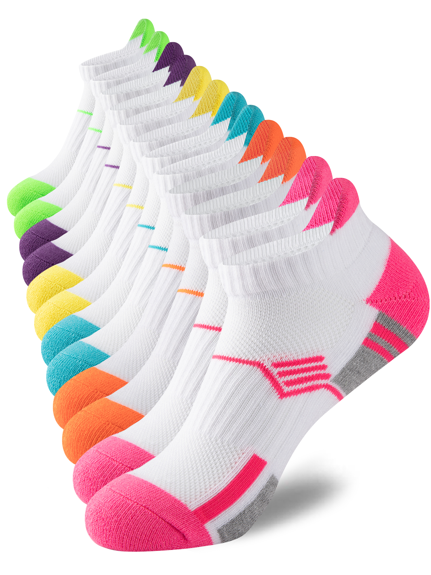 Ladies Cushioned Performance Low Cut Socks, 6 Pack - Walmart.com