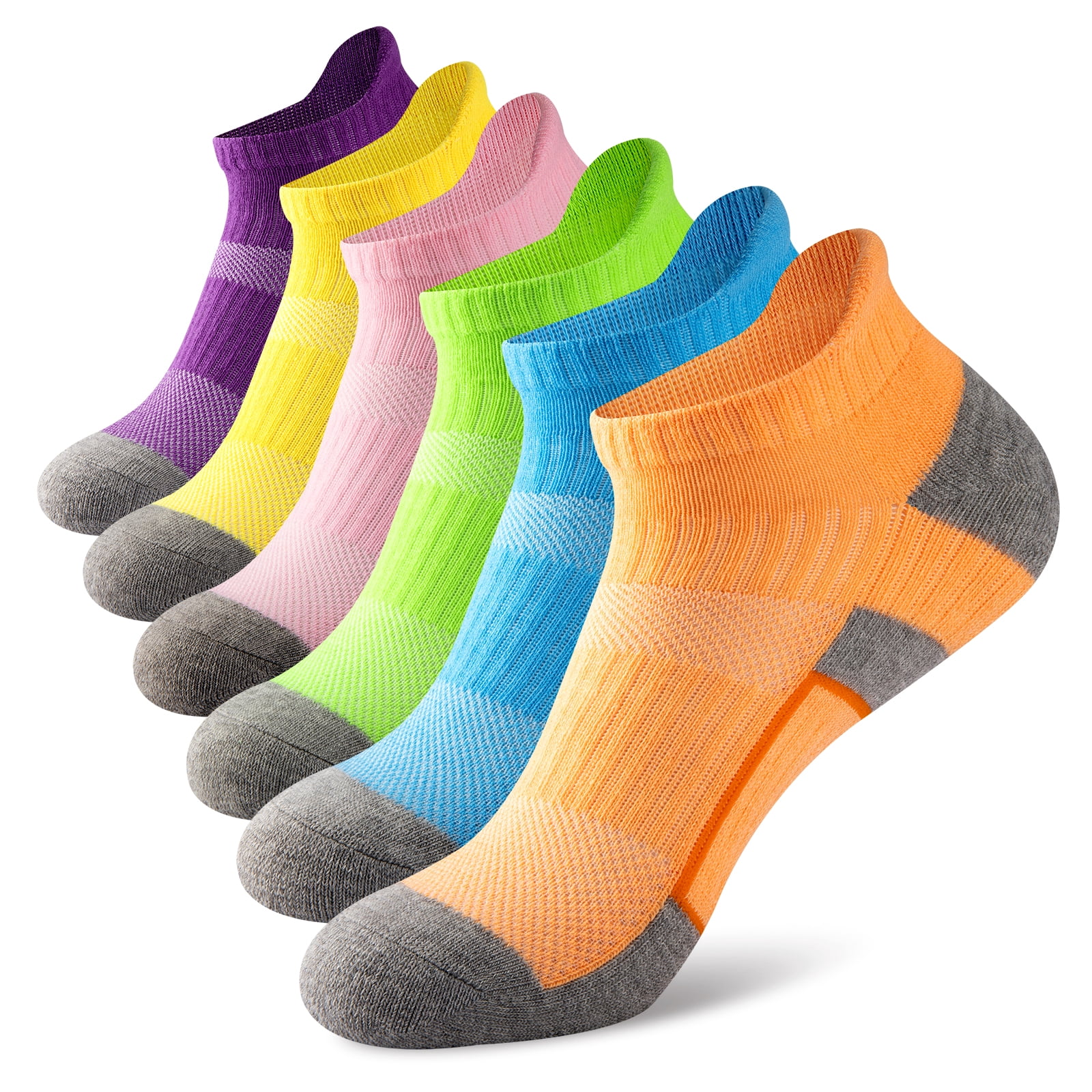 COOPLUS Womens Athletic Ankle Socks Women Running Breathable Low Cut ...