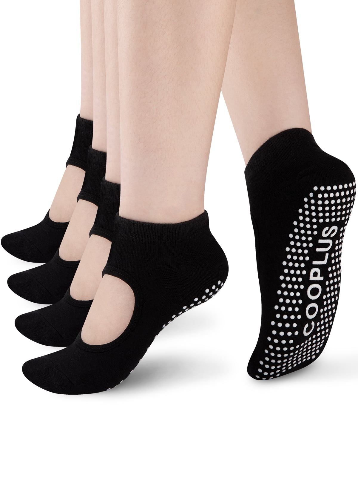 Cooplus Womens Grippy Athletic Socks, Yoga Pilates Ballet Socks ...