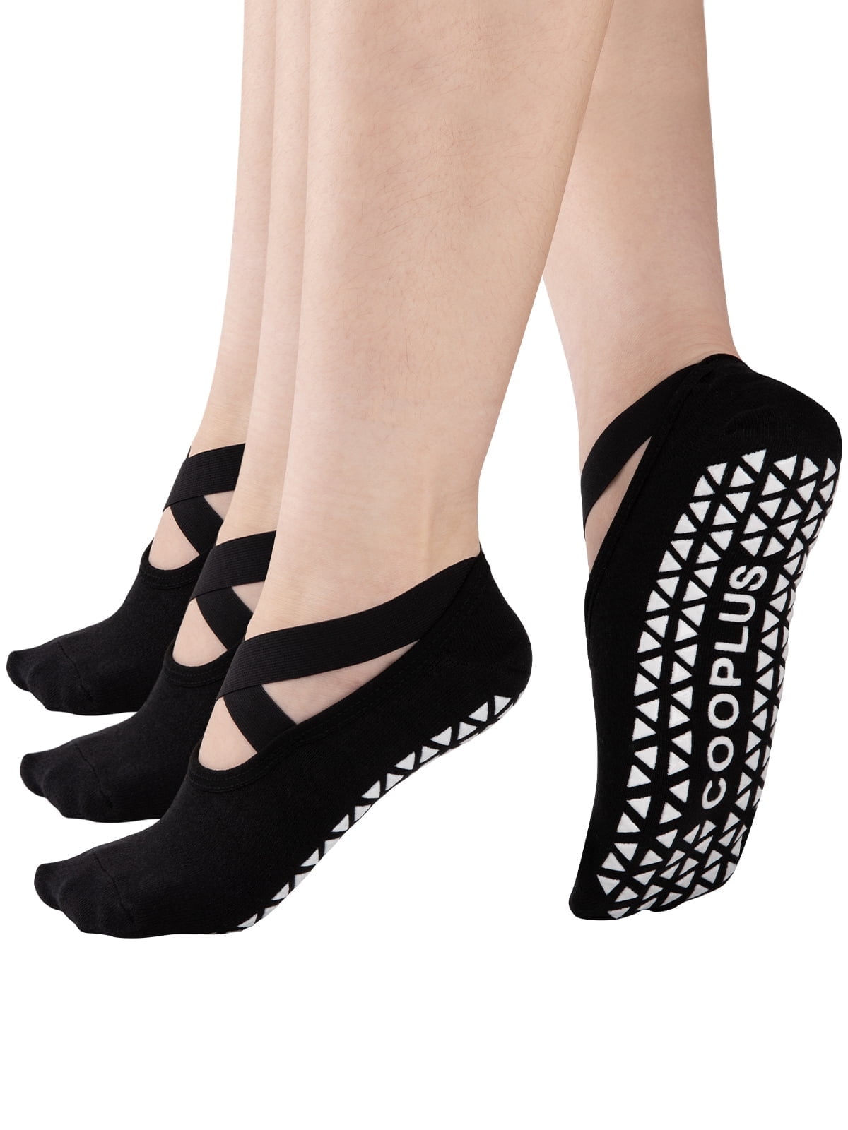 Cooplus Womens Pilates Yoga Socks, Silicone Grip, Breathable Design ...