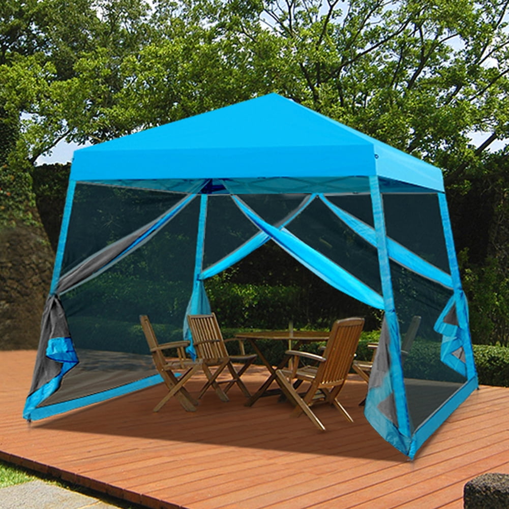 COOS BAY 10' x 10' Slant Leg Pop Up Canopy Tent w/ Mosquito Netting ...