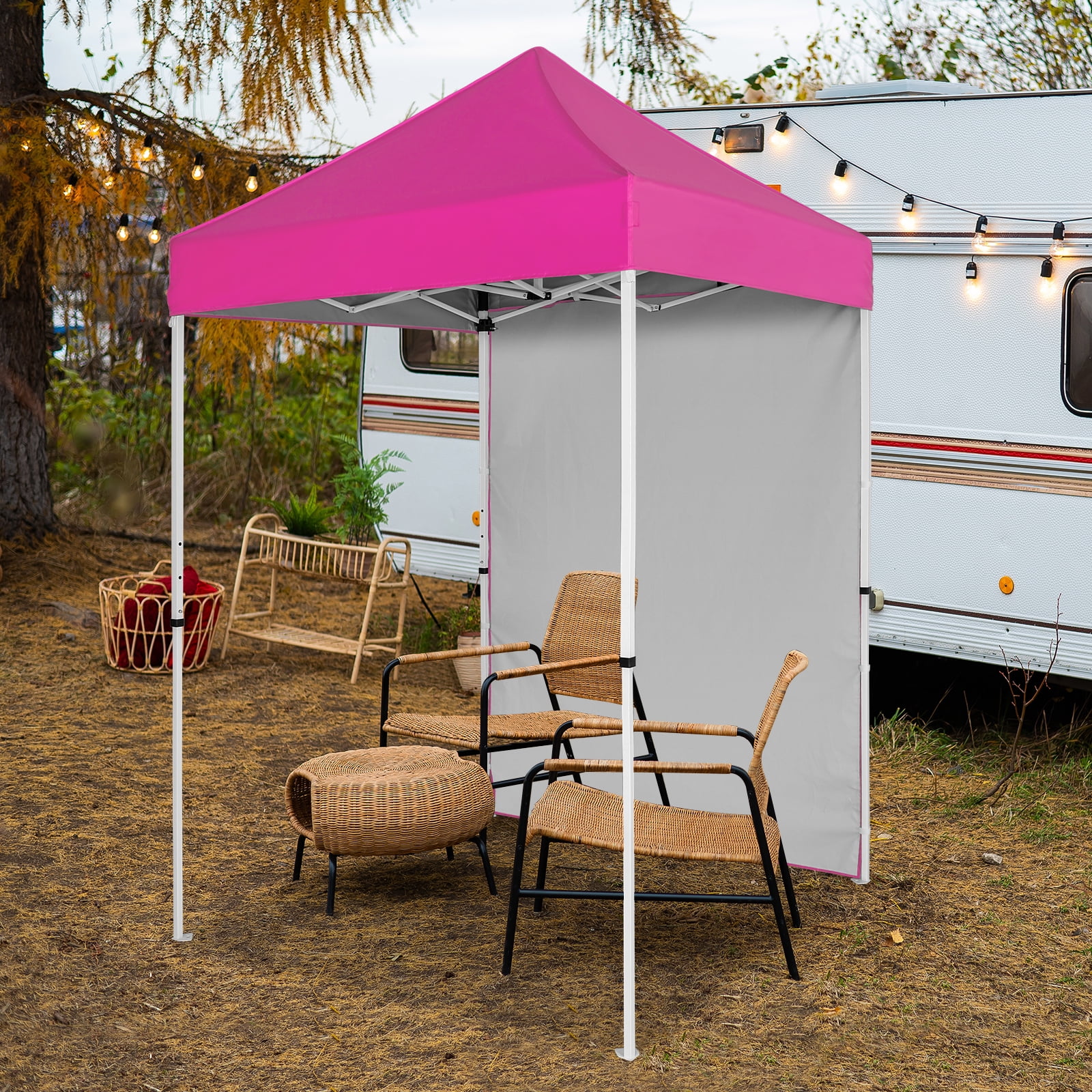 COOS BAY 5 Ft. W x 5 Ft. D Steel Outdoor Portable Canopy Tent with ...