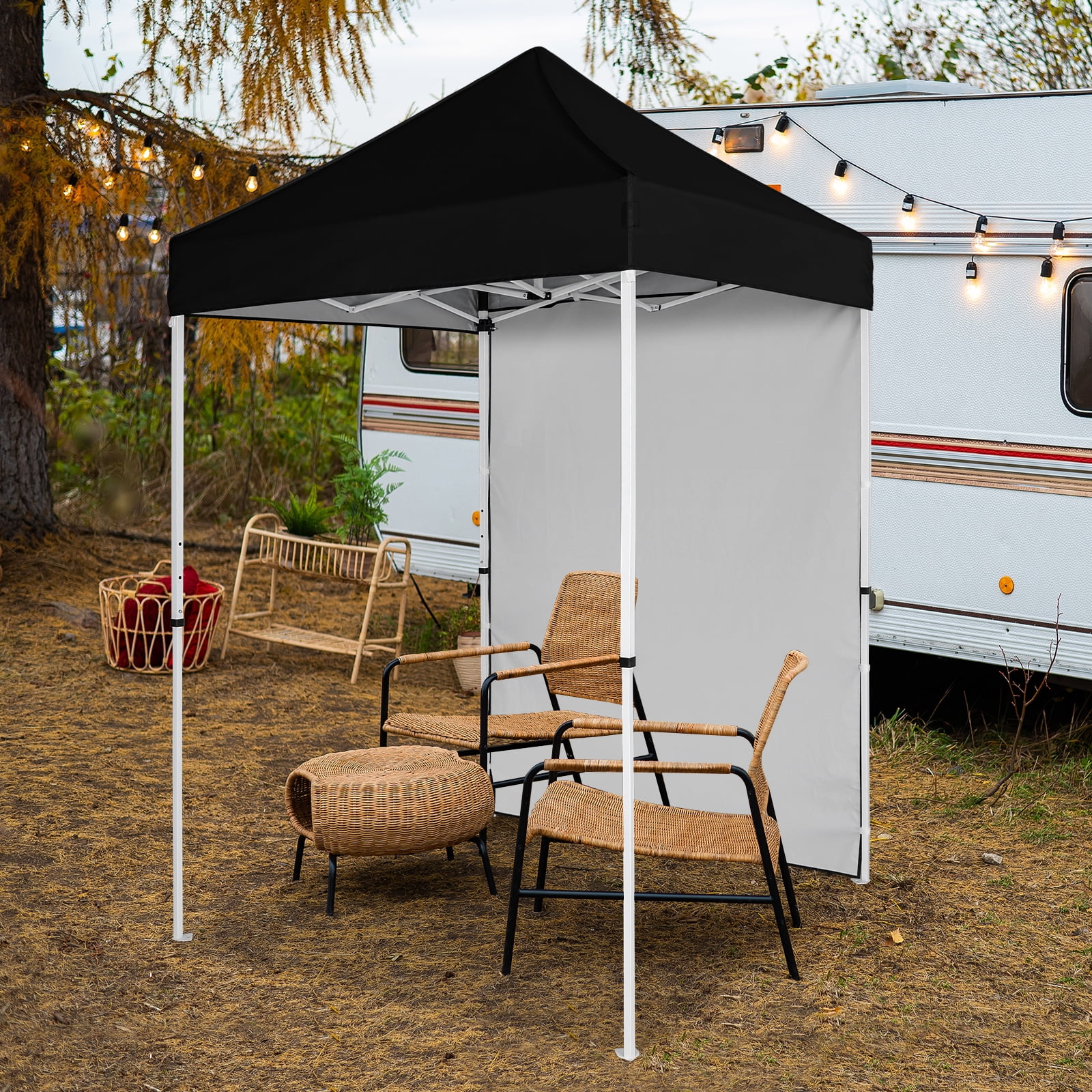 COOS BAY 5 Ft. W x 5 Ft. D Steel Outdoor Portable Canopy Tent with ...