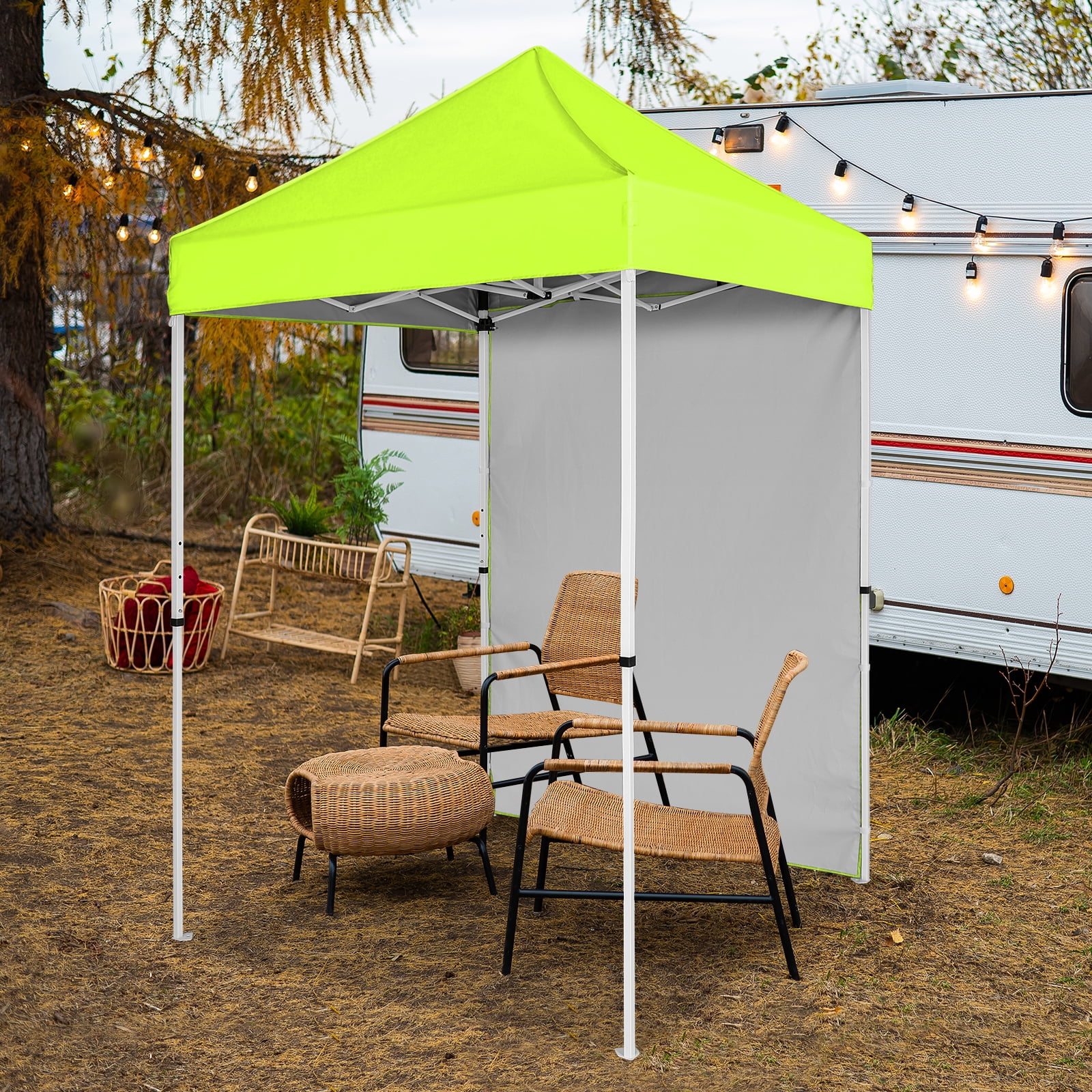 COOS BAY 5x5 Outdoor Portable Canopy Tent with One Removable Sunwall ...