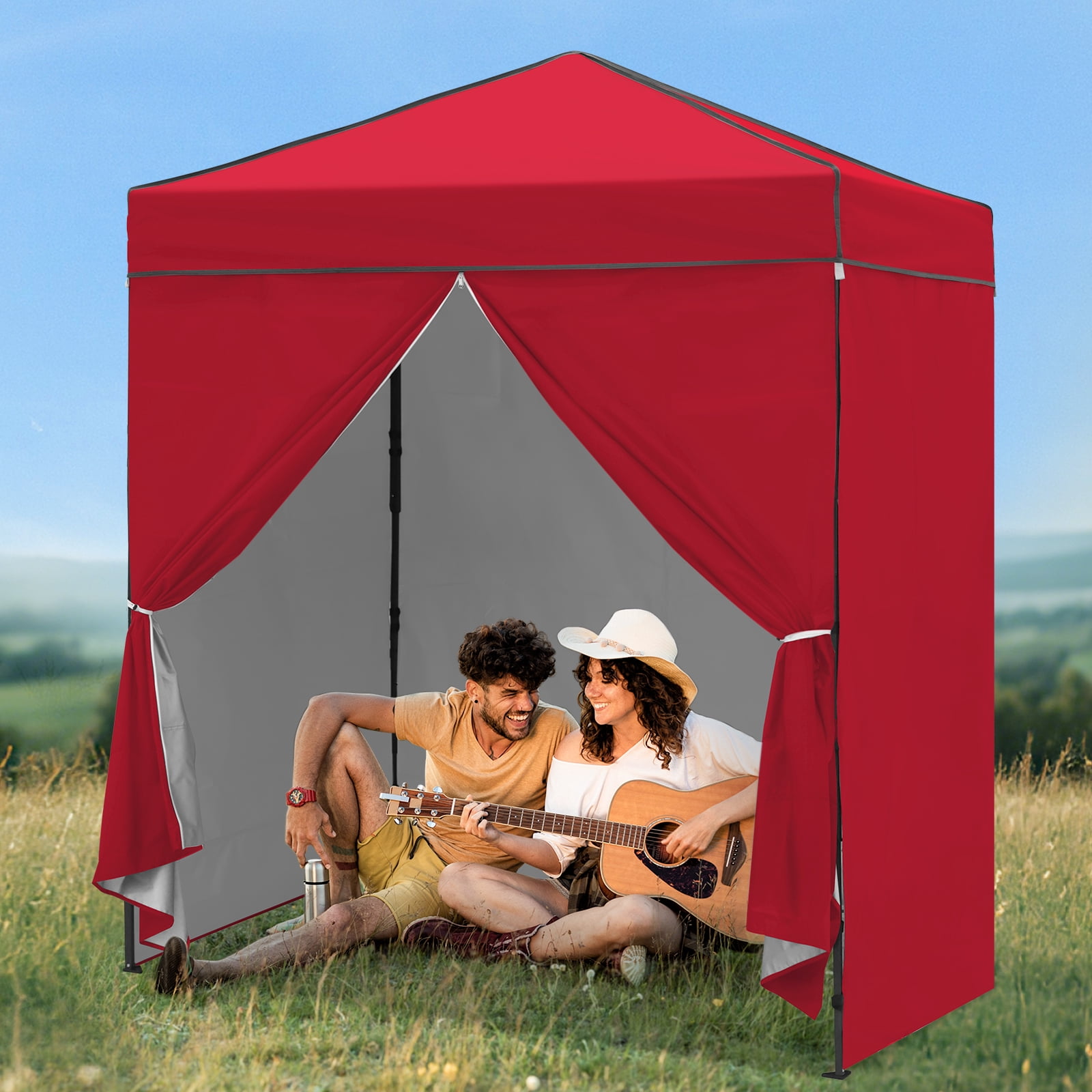 COOS BAY 6x4 Instant Pop-up Canopy Tent with 4 Sidewall, Lightweight ...