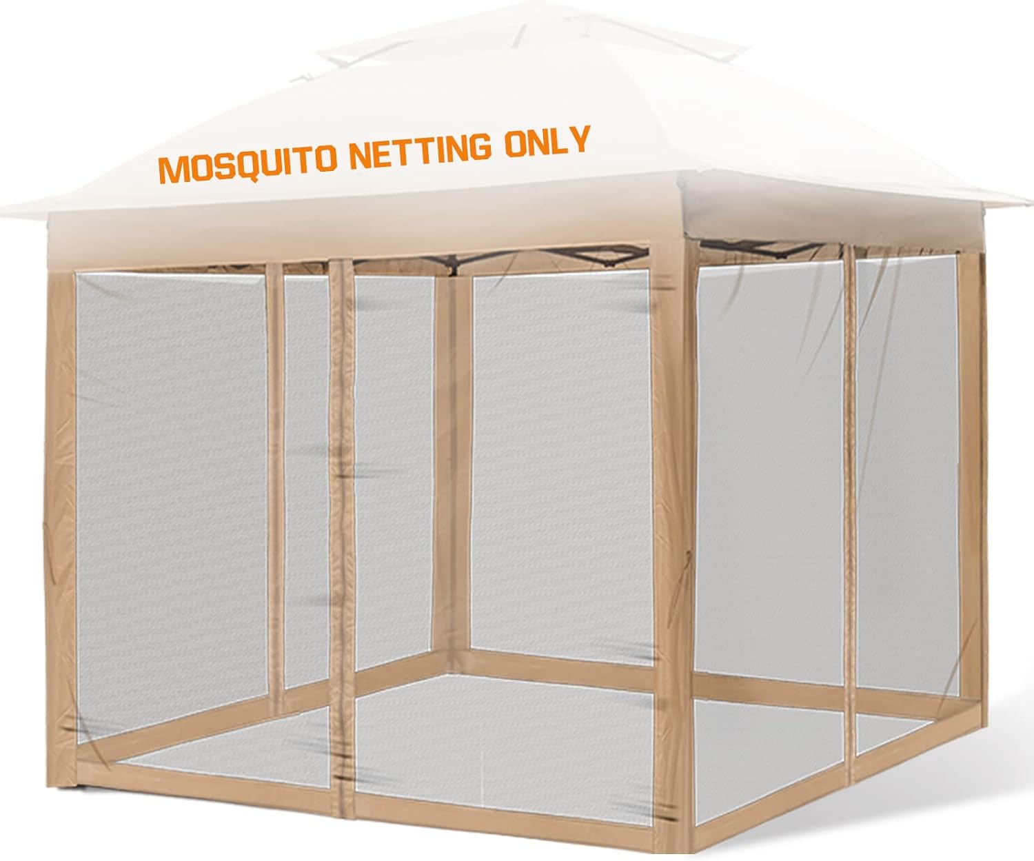 COOS BAY Replacement Mosquito Netting with Zippers, Mesh Screen Wall ...