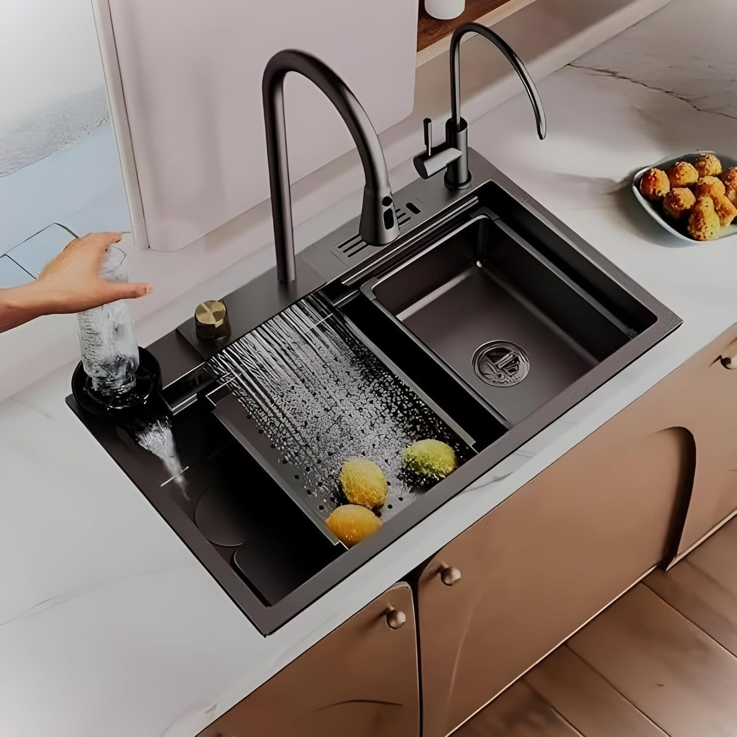 COOTER Kitchen Sink 304 Grade 24 x 18 x 9 Anti Scratch Design With ...