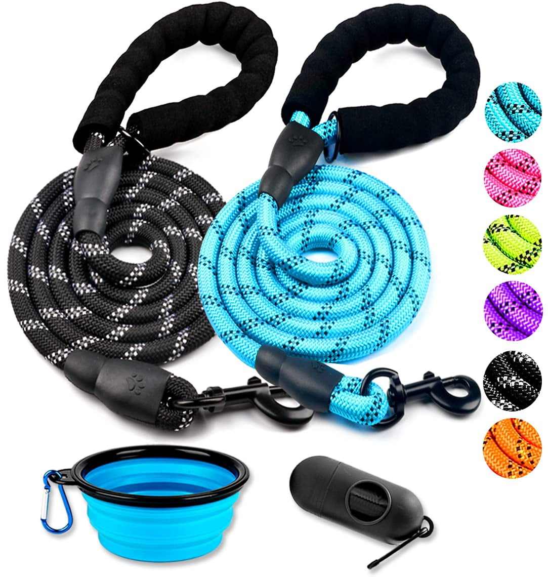 COOYOO 2 Pack Dog MMF7 Leash 6 FT Heavy Duty - Comfortable Padded ...