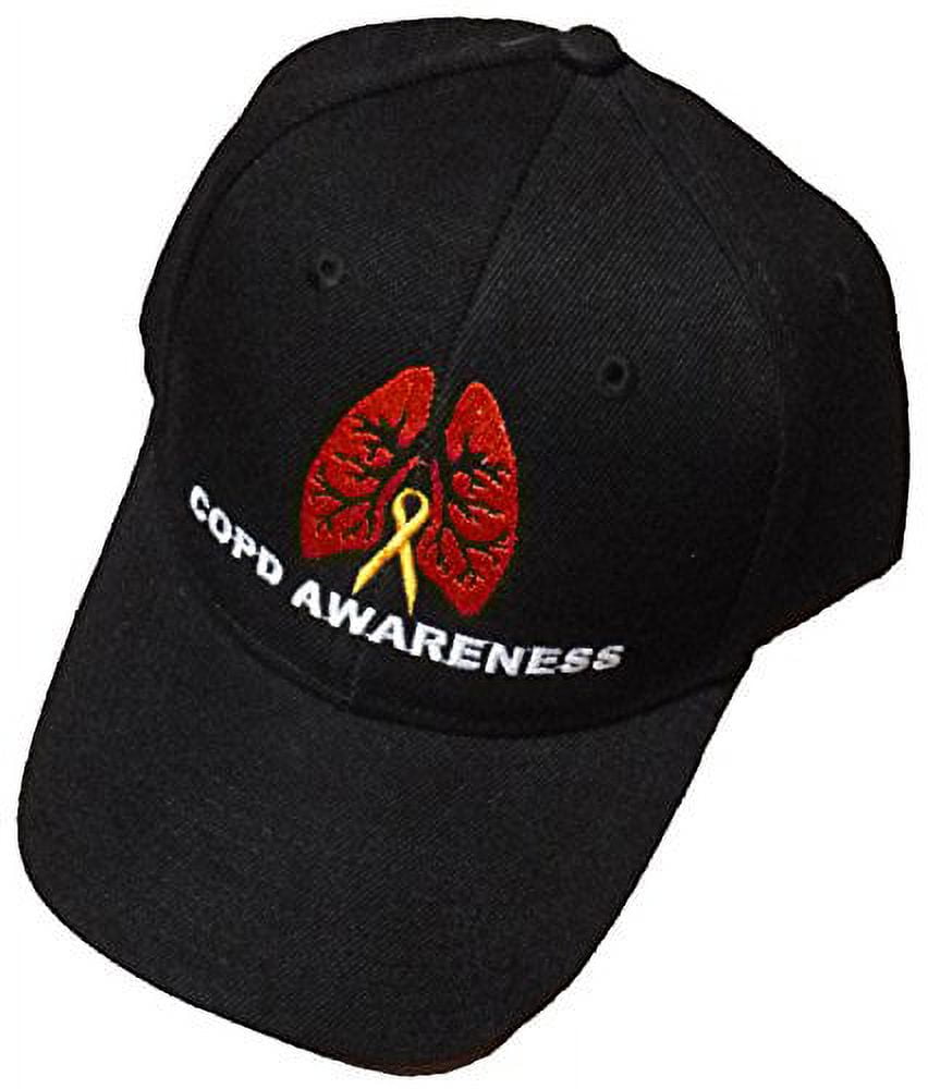 COPD Awareness Cap Chronic Obstructive Pulmonary Disease C.O.P.D. Black ...