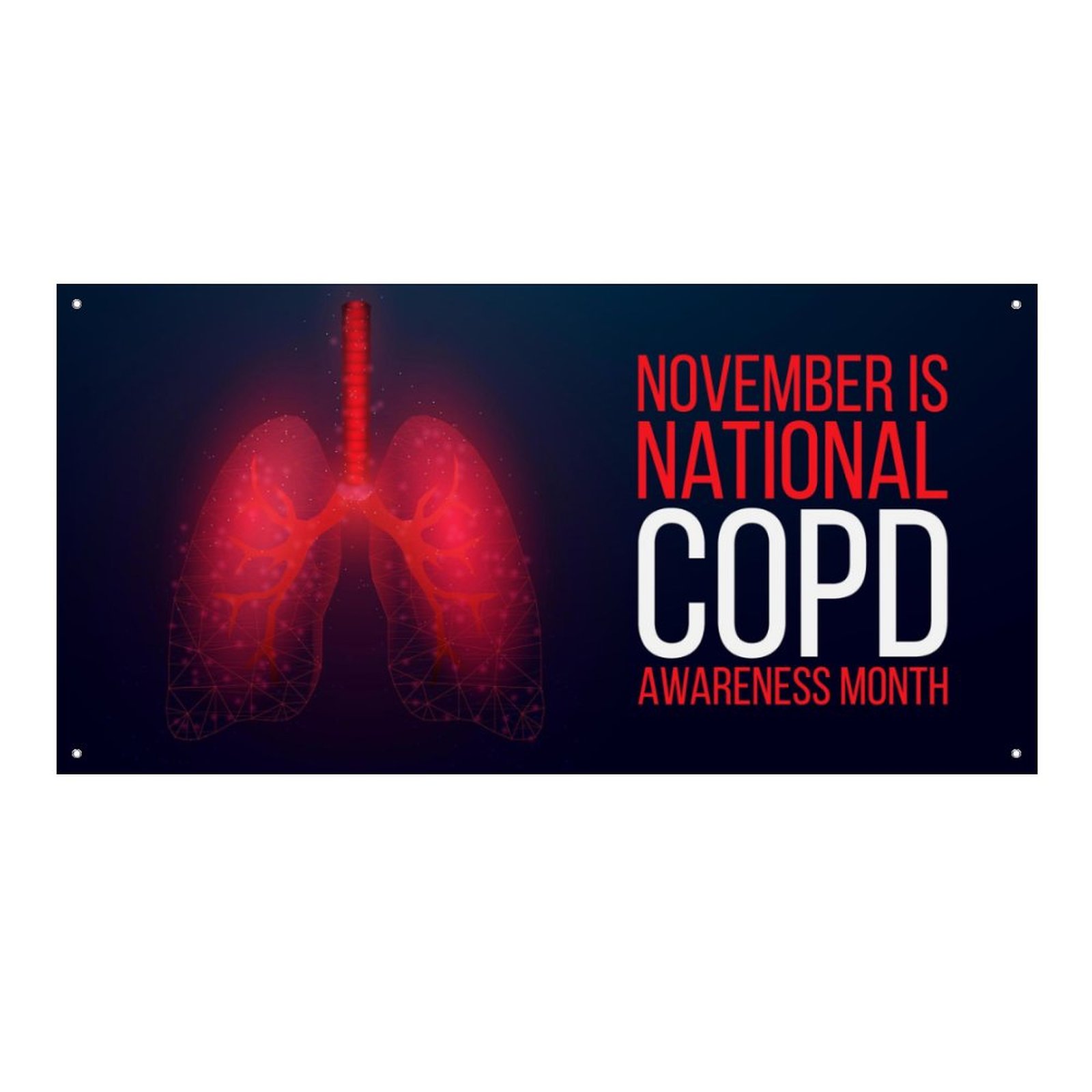 COPD Awareness Month Banners Flag Hanging Backdrop Sign Wall Decoration ...