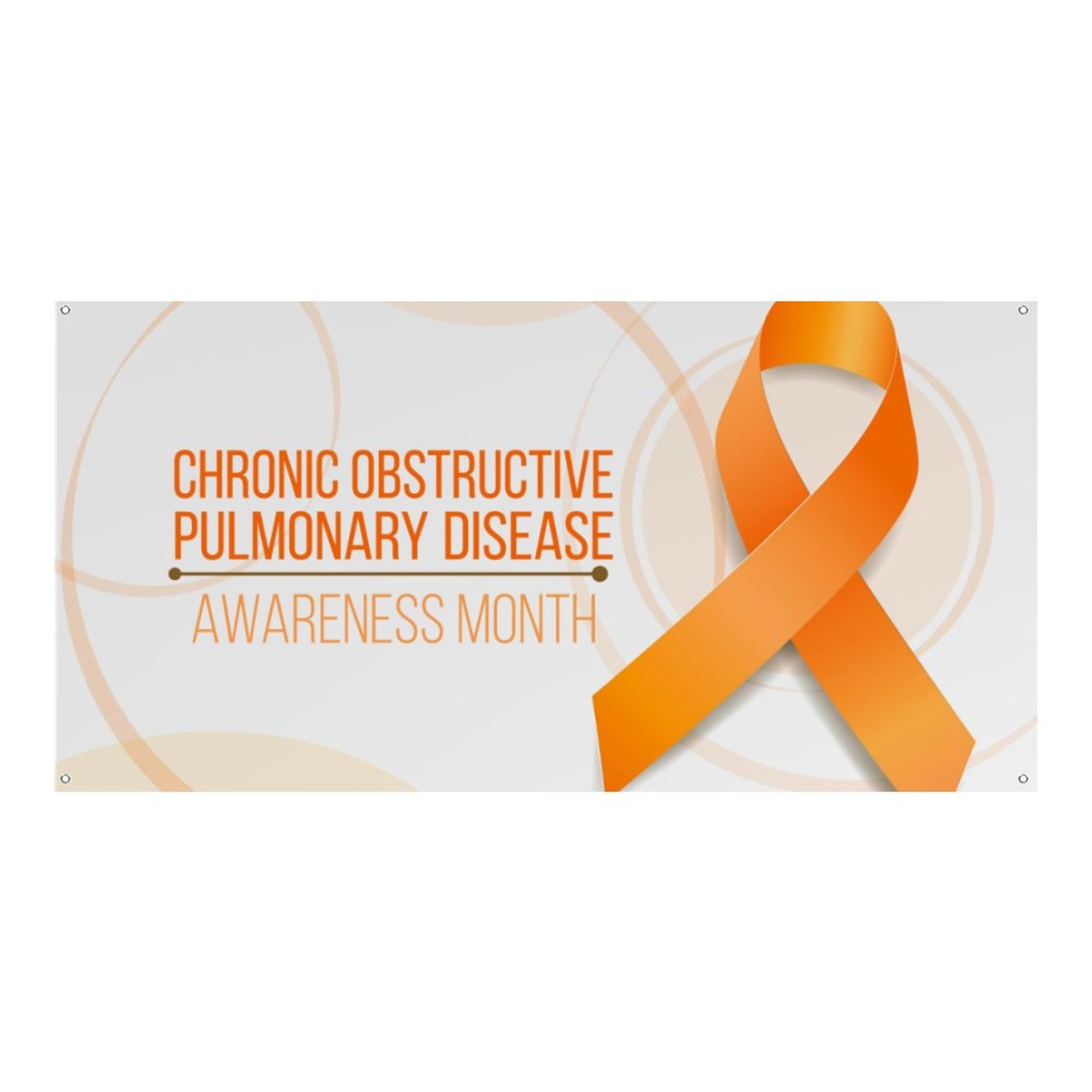 COPD Awareness Month Orange Ribbon Banners Flag Hanging Backdrop Sign ...