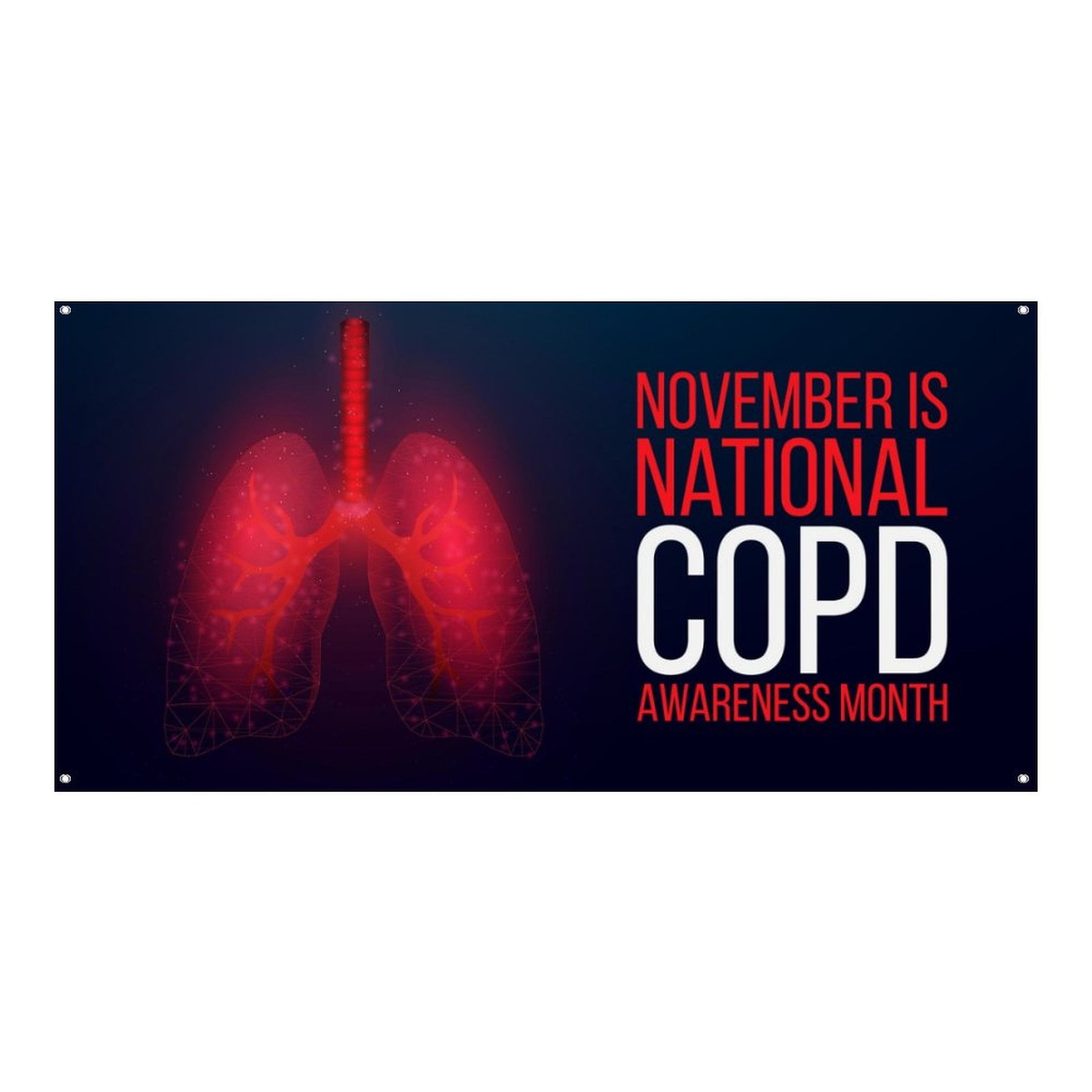 COPD Awareness Month Banners Flag Hanging Backdrop Sign Wall Decoration ...