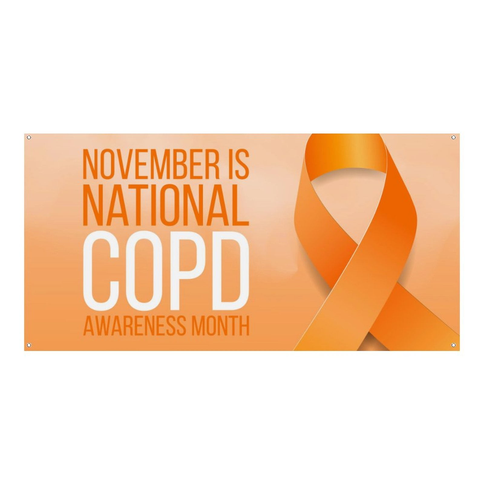 COPD Awareness Month Orange Ribbon Banners Flag Hanging Backdrop Sign ...