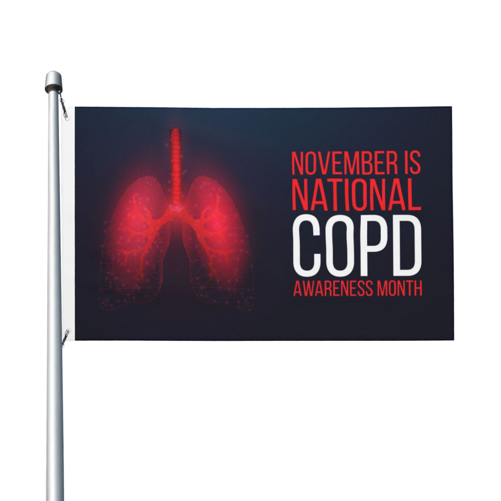 COPD Awareness Month Flag 3x5 Ft Double-Sided Flag Outdoor Sign Party ...