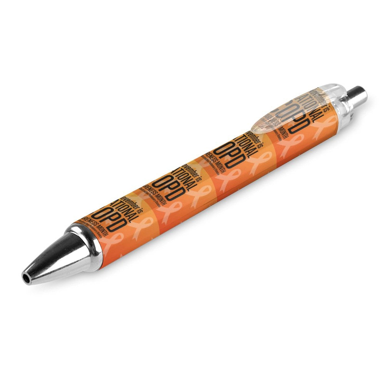 COPD Awareness Month Orange Ribbon Ballpoint Pen Retractable Pens Black ...
