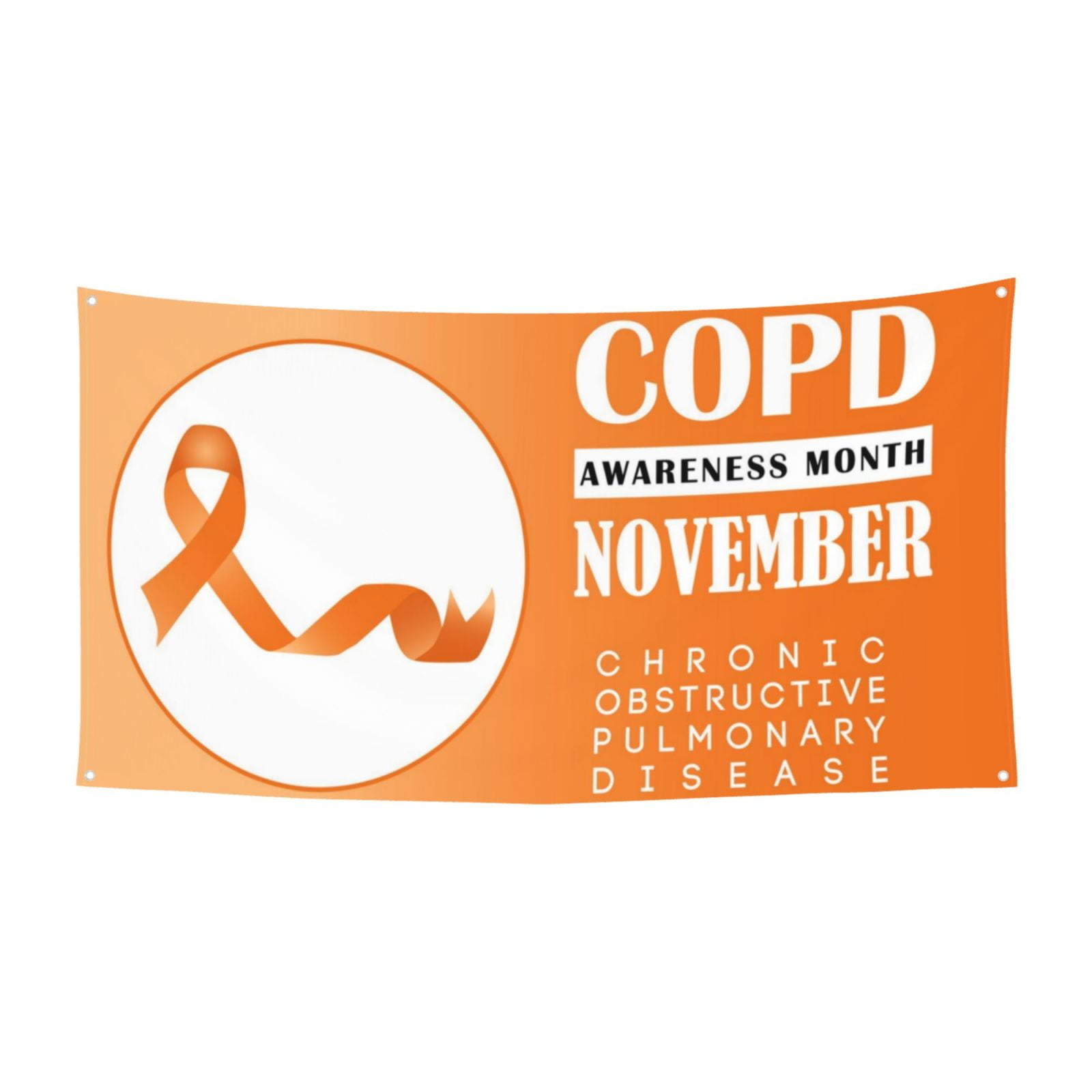 COPD Awareness Month Orange Ribbon Banner Backdrop Porch Sign 35 x 70 ...