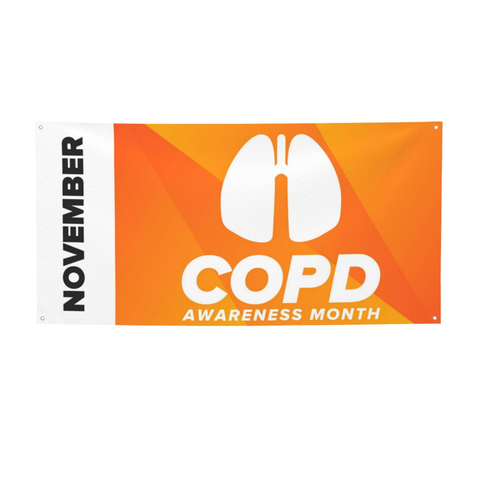 COPD Awareness Month Orange Ribbon Banner Backdrop Porch Sign Medium ...