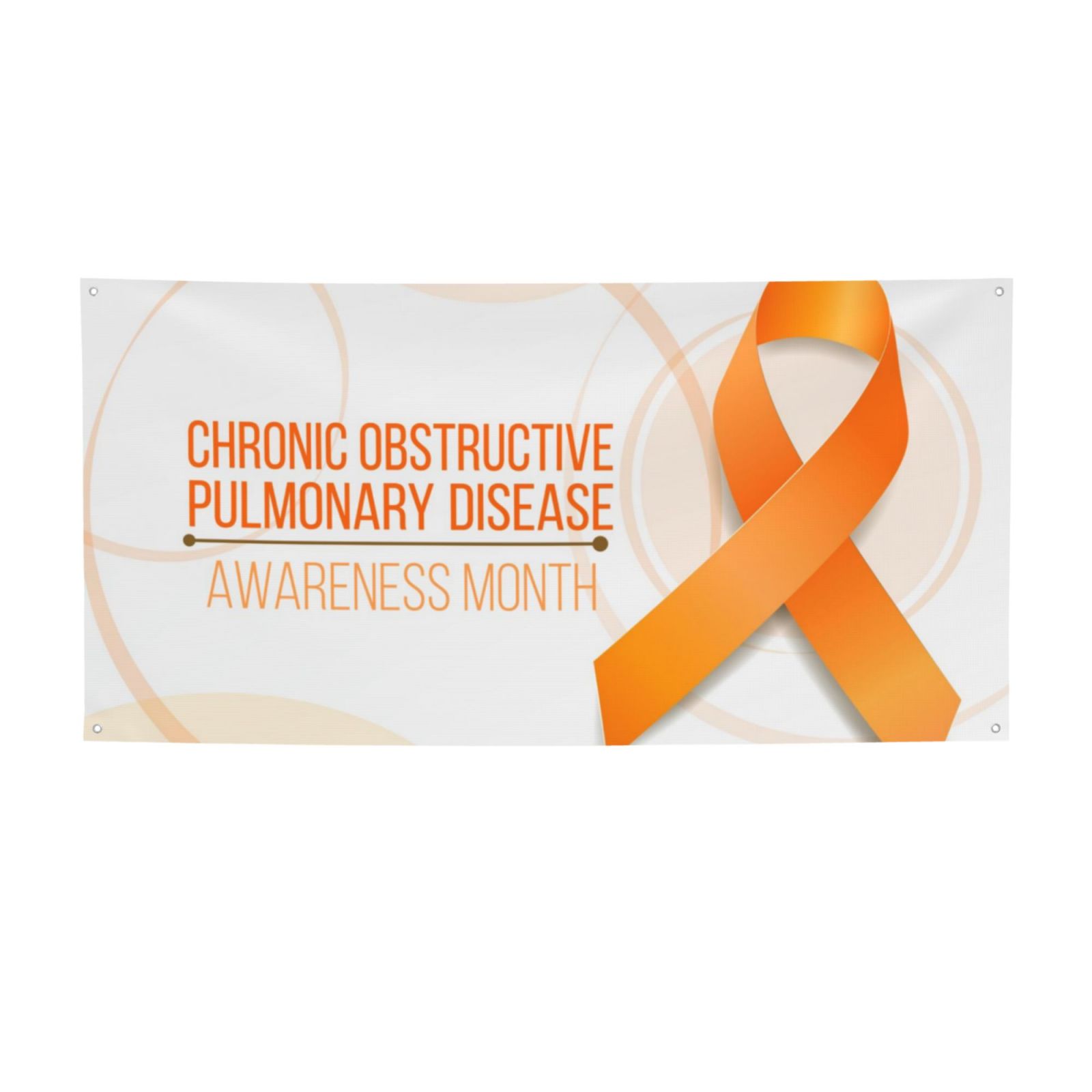 COPD Awareness Month Orange Ribbon Banner Backdrop Porch Sign Small ...