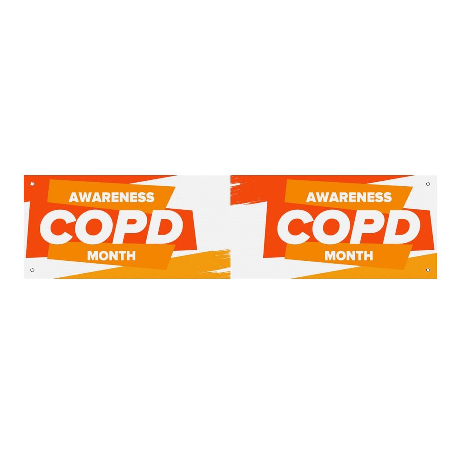 COPD Awareness Month Orange Ribbon Banners Flag Hanging Backdrop Sign ...